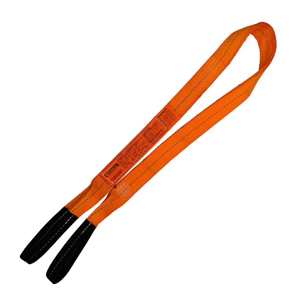 Single Ply 2 Inch Type 3 Web Sling With Reinforced Eyes | Canyon Rigging